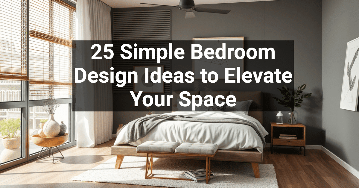 25+ Simple Bedroom Design Ideas to Elevate Your Space – Engineers and ...