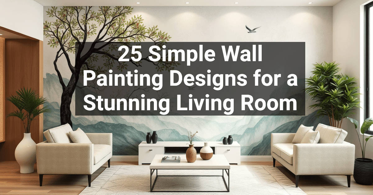 25+ Simple Wall Painting Designs for a Stunning Living Room – Engineers ...