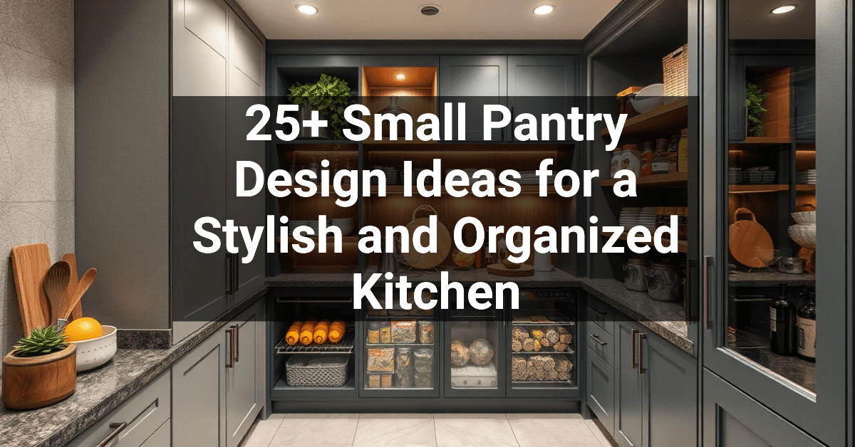25+ Small Pantry Design Ideas for a Stylish and Organized Kitchen ...