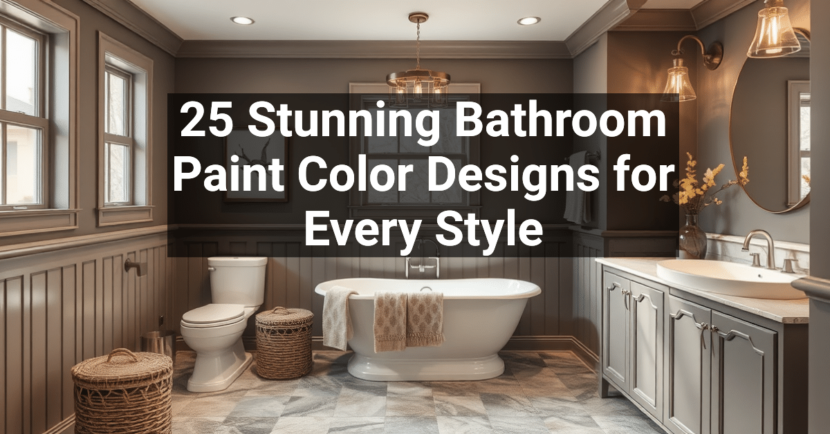 25+ Stunning Bathroom Paint Color Designs for Every Style – Engineers ...