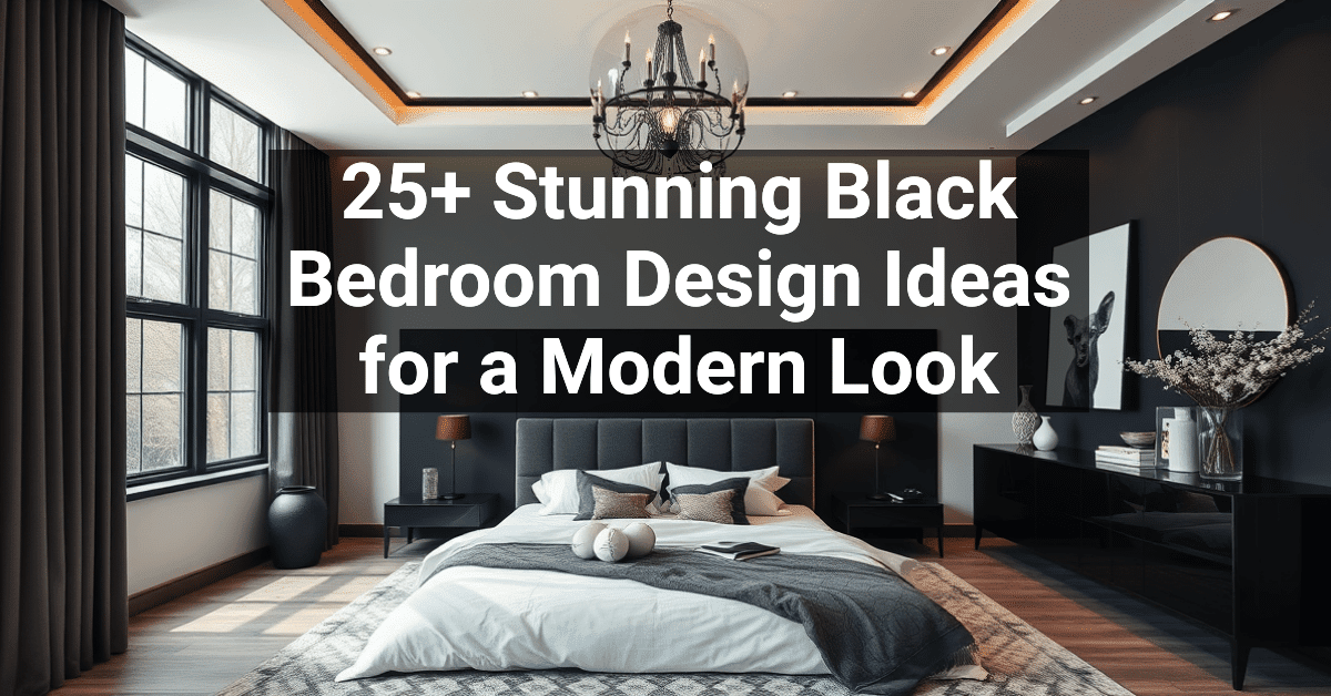 25+ Stunning Black Bedroom Design Ideas for a Modern Look – Engineers ...