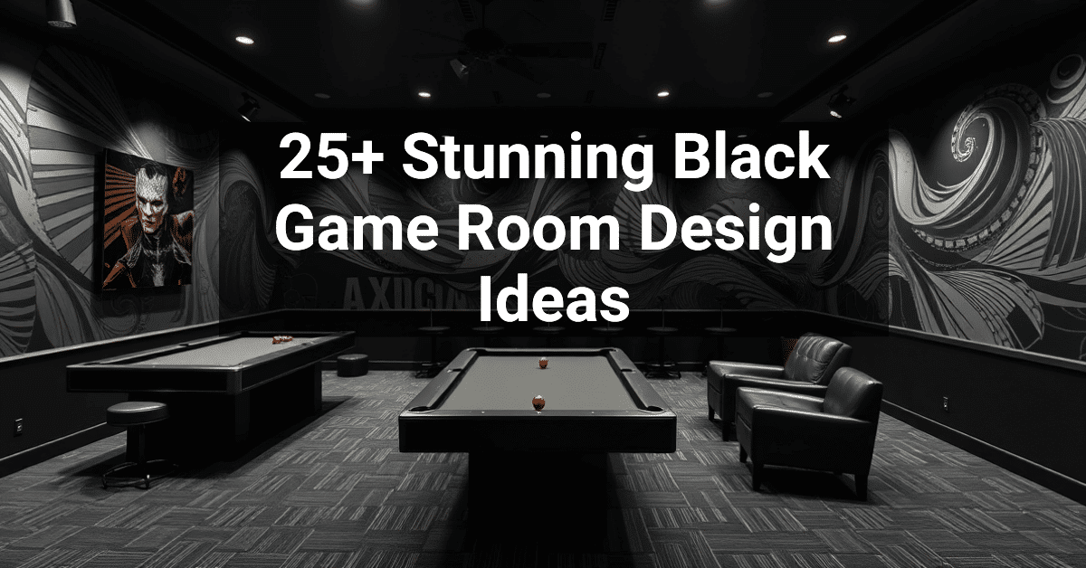Black Game Room Ideas to Elevate Your Space with Mood and Style