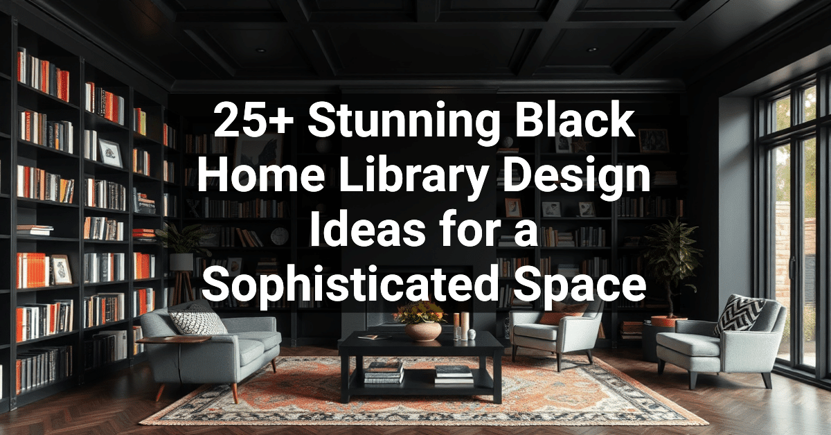 25+ Stunning Black Home Library Design Ideas for a Sophisticated Space ...