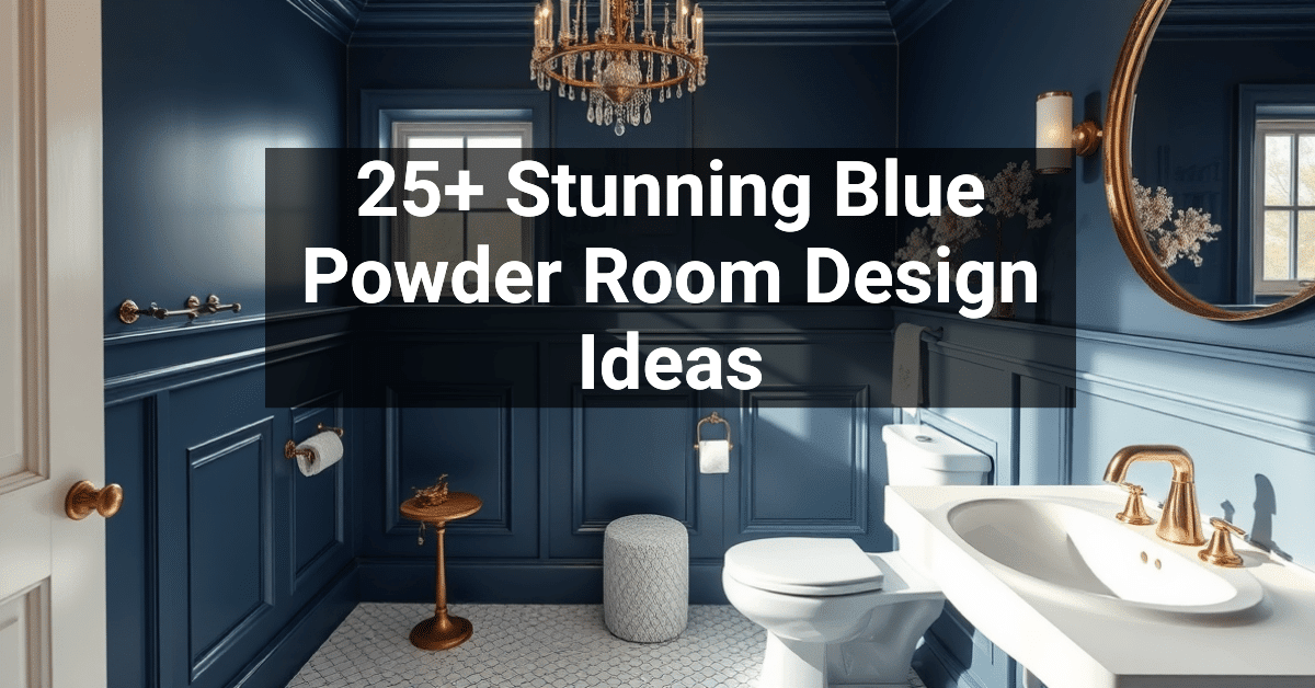 25+ Stunning Blue Powder Room Design Ideas – Engineers and Architects ...