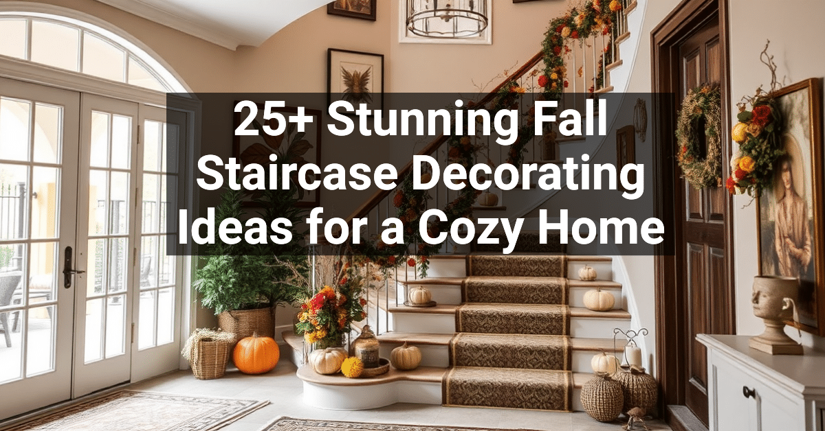 25+ Stunning Fall Staircase Decorating Ideas for a Cozy Home ...