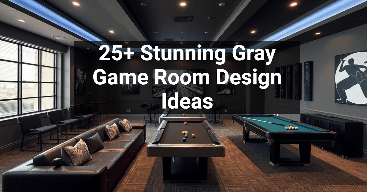 25+ Stunning Gray Game Room Design Ideas – Engineers and Architects of ...