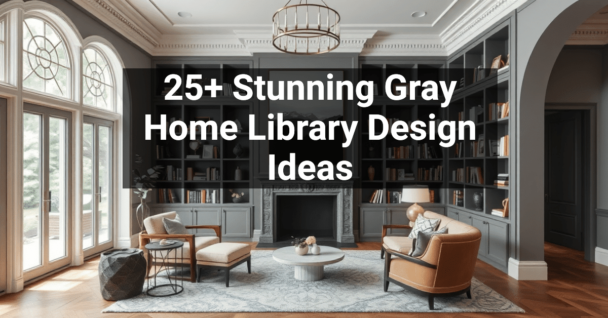 25+ Stunning Gray Home Library Design Ideas – Engineers and Architects ...