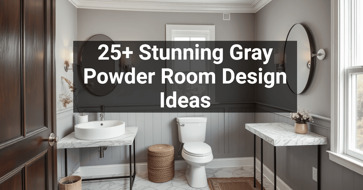 25+ Stunning Gray Powder Room Design Ideas – Engineers and Architects ...