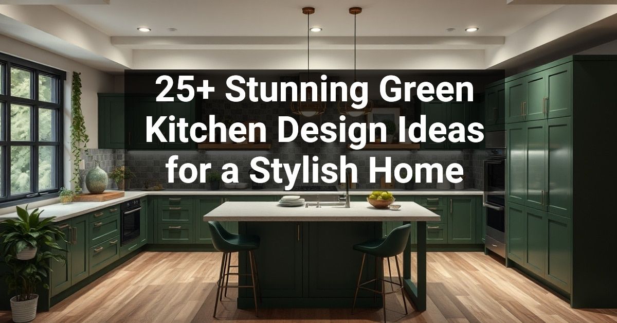 25+ Stunning Green Kitchen Design Ideas for a Stylish Home – Engineers ...