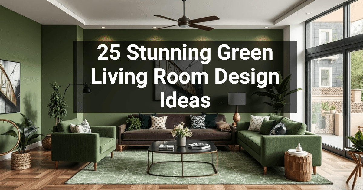 25+ Stunning Green Living Room Design Ideas – Engineers and Architects ...