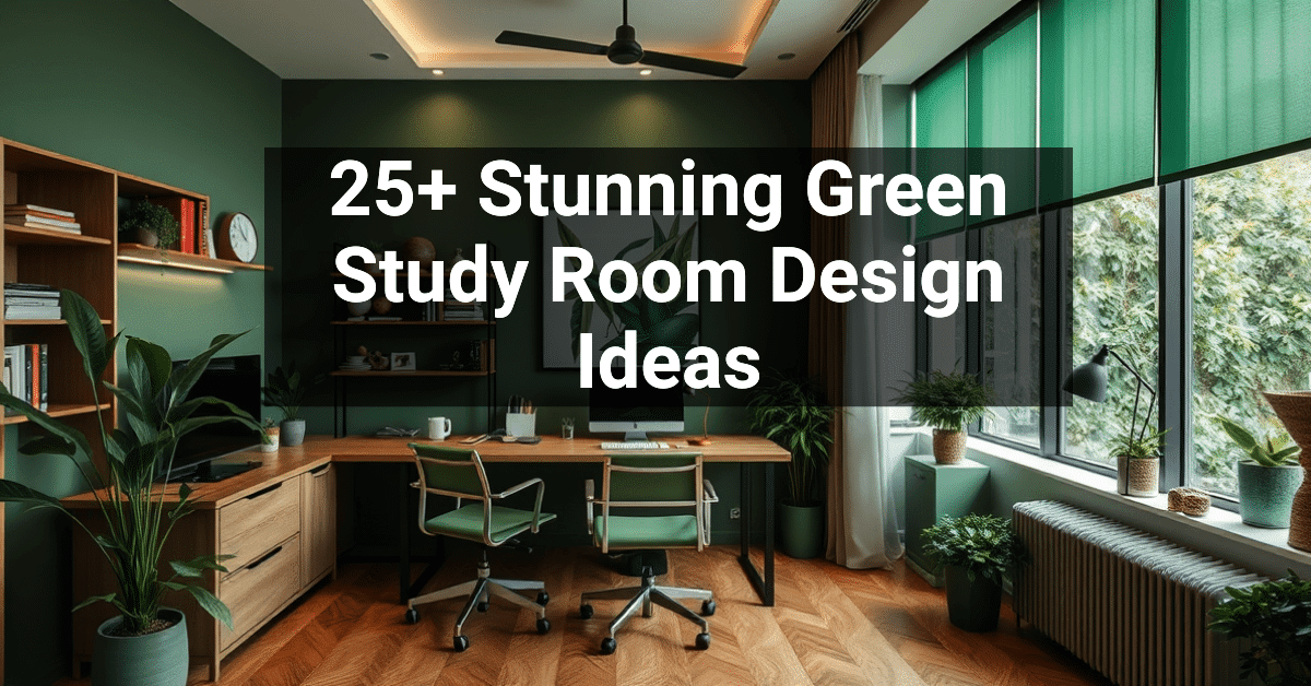 25+ Stunning Green Study Room Design Ideas – Engineers and Architects ...