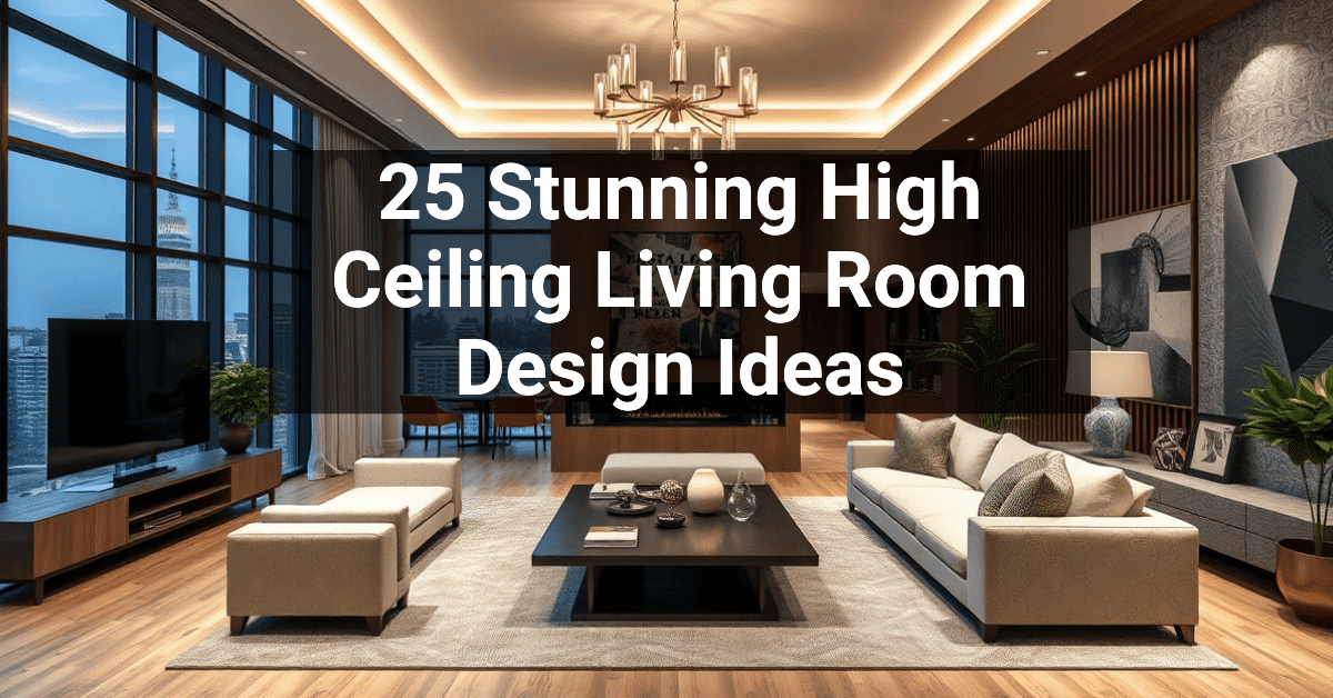 25+ Stunning High Ceiling Living Room Design Ideas – Engineers and ...