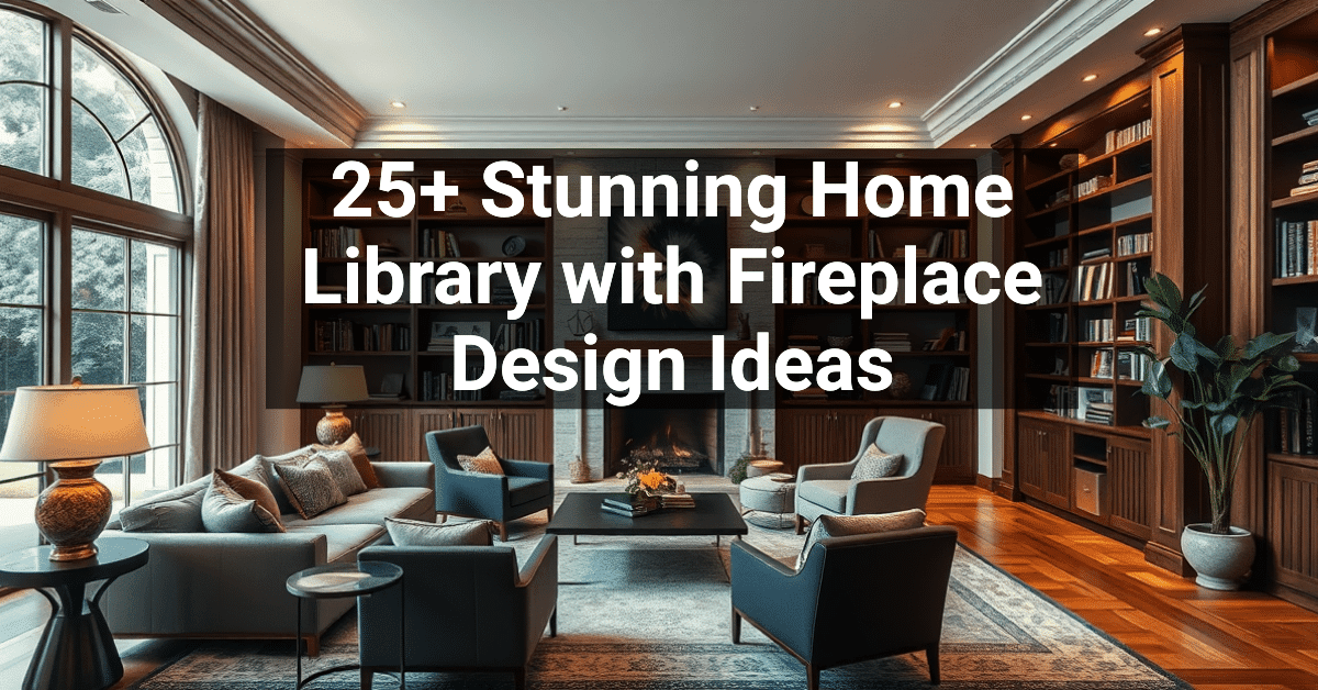 25+ Stunning Home Library with Fireplace Design Ideas – Engineers and ...