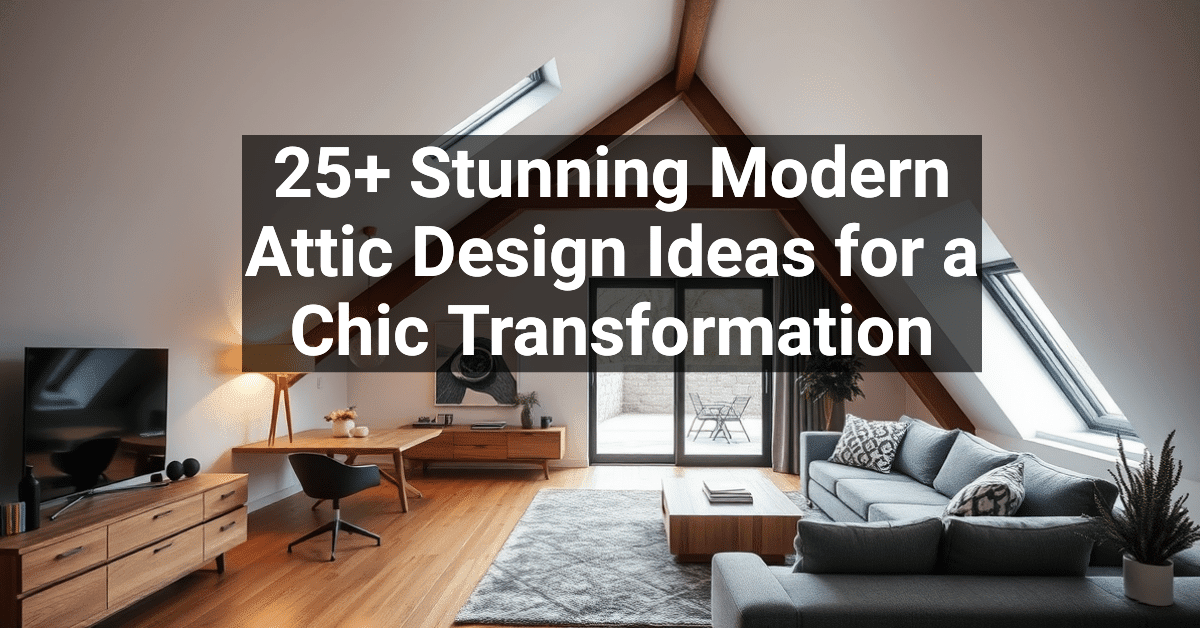 25+ Stunning Modern Attic Design Ideas for a Chic Transformation ...