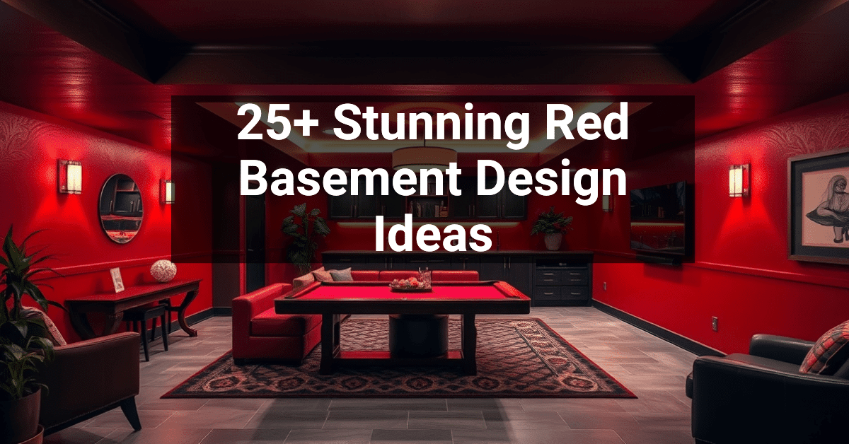 25+ Stunning Red Basement Design Ideas – Engineers and Architects of ...