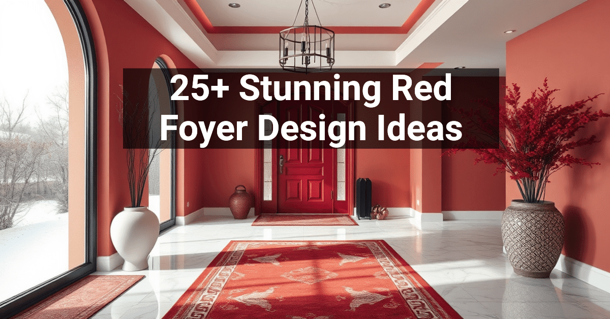 25+ Stunning Red Foyer Design Ideas – Engineers and Architects of America
