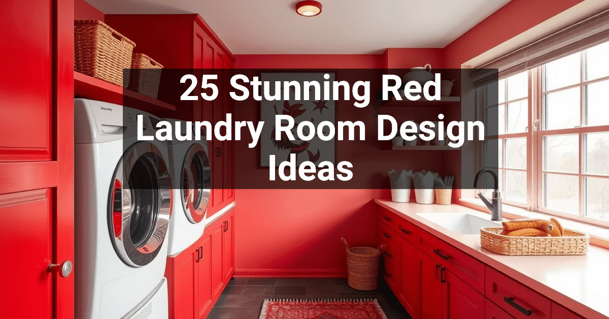 25+ Stunning Red Laundry Room Design Ideas – Engineers and Architects ...