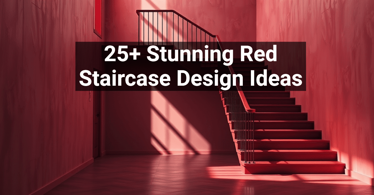 25+ Stunning Red Staircase Design Ideas – Engineers and Architects of ...