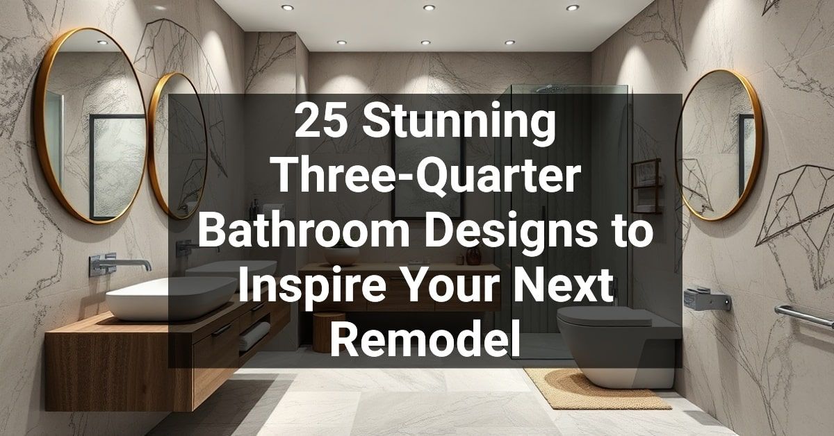 25+ Stunning Three-Quarter Bathroom Designs to Inspire Your Next ...