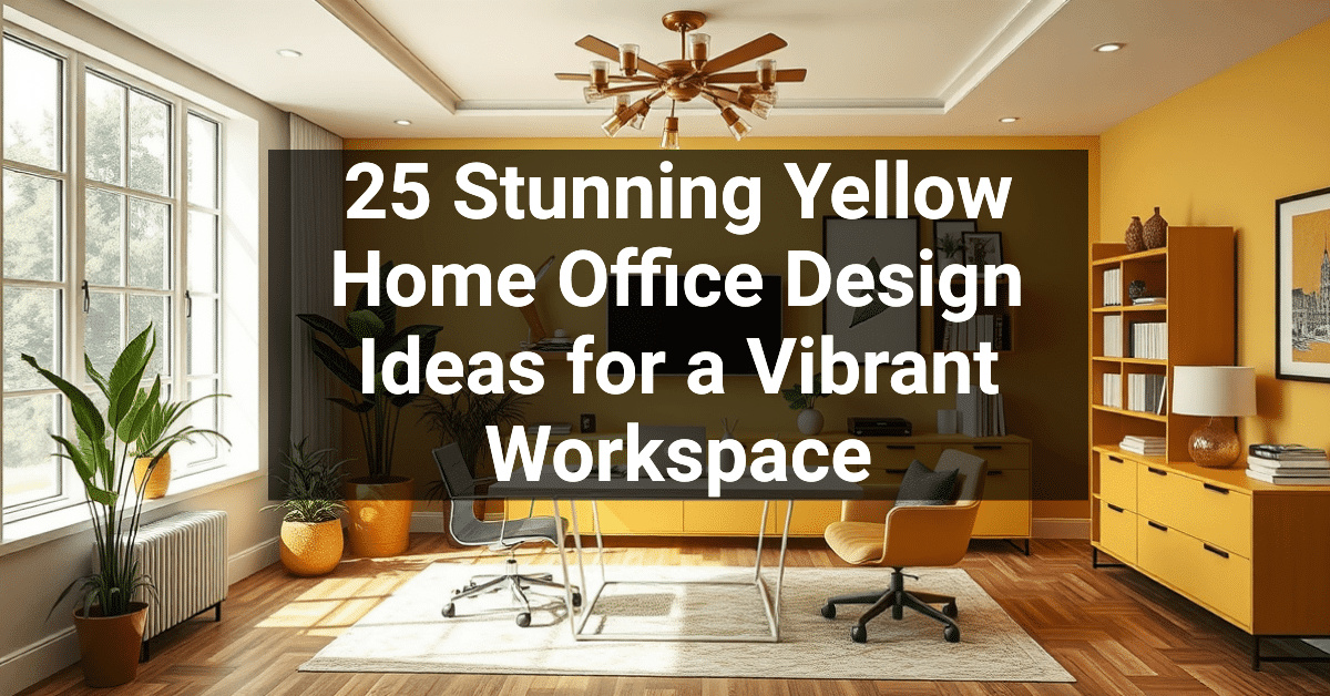 25+ Stunning Yellow Home Office Design Ideas for a Vibrant Workspace ...