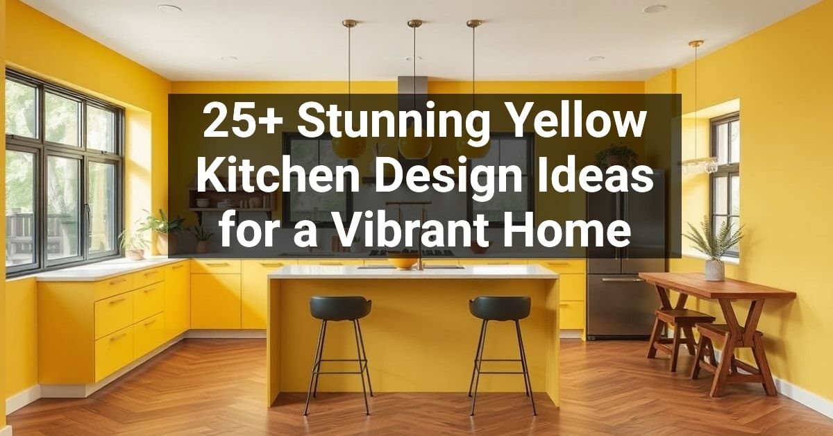 25+ Stunning Yellow Kitchen Design Ideas for a Vibrant Home – Engineers ...