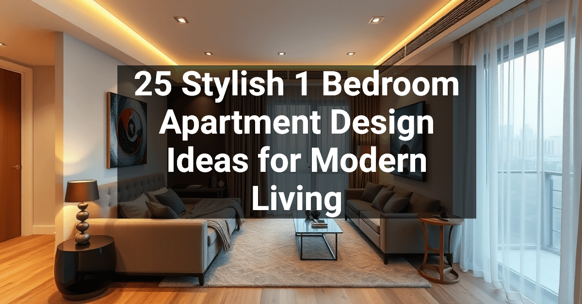 25+ Stylish 1 Bedroom Apartment Design Ideas for Modern Living ...