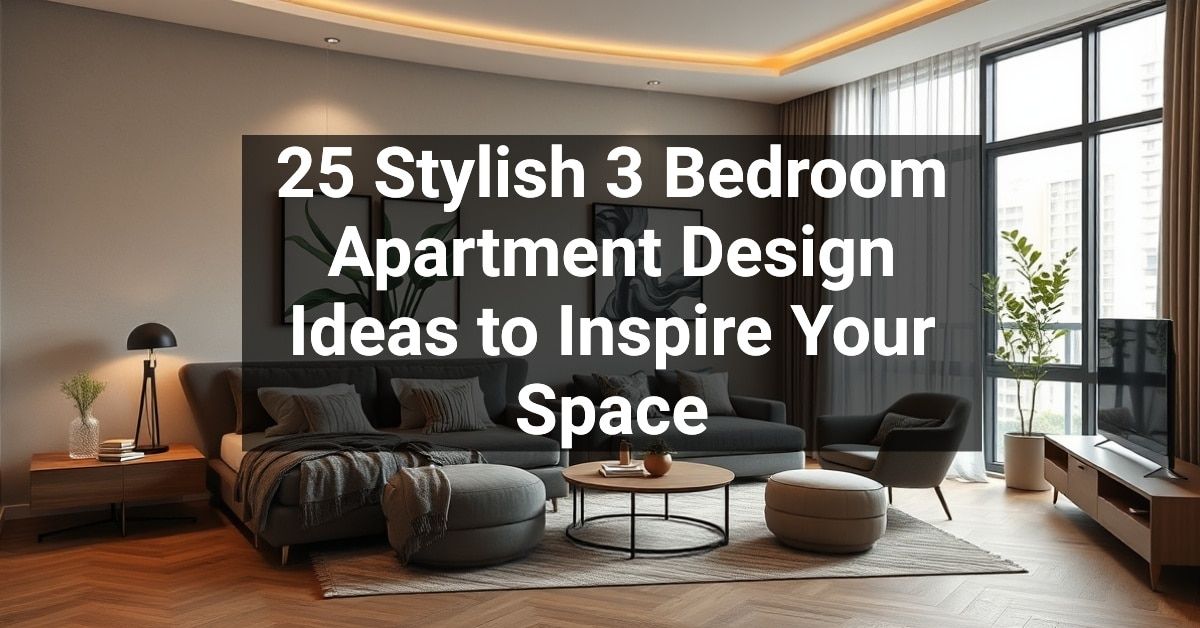 25+ Stylish 3 Bedroom Apartment Design Ideas to Inspire Your Space ...