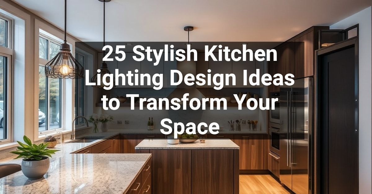 25+ Stylish Kitchen Lighting Design Ideas to Transform Your Space ...