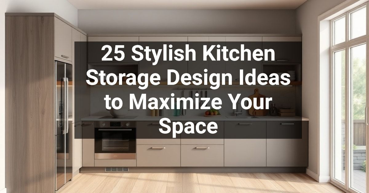 25+ Stylish Kitchen Storage Design Ideas to Maximize Your Space – Engineers and Architects of ...