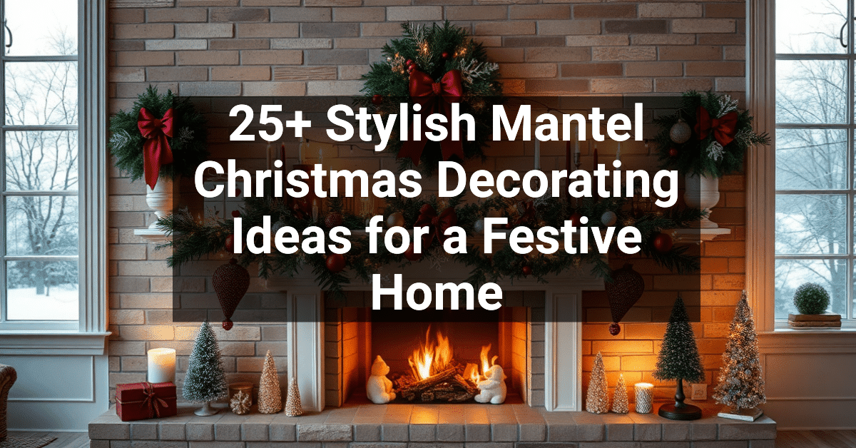25+ Stylish Mantel Christmas Decorating Ideas for a Festive Home ...