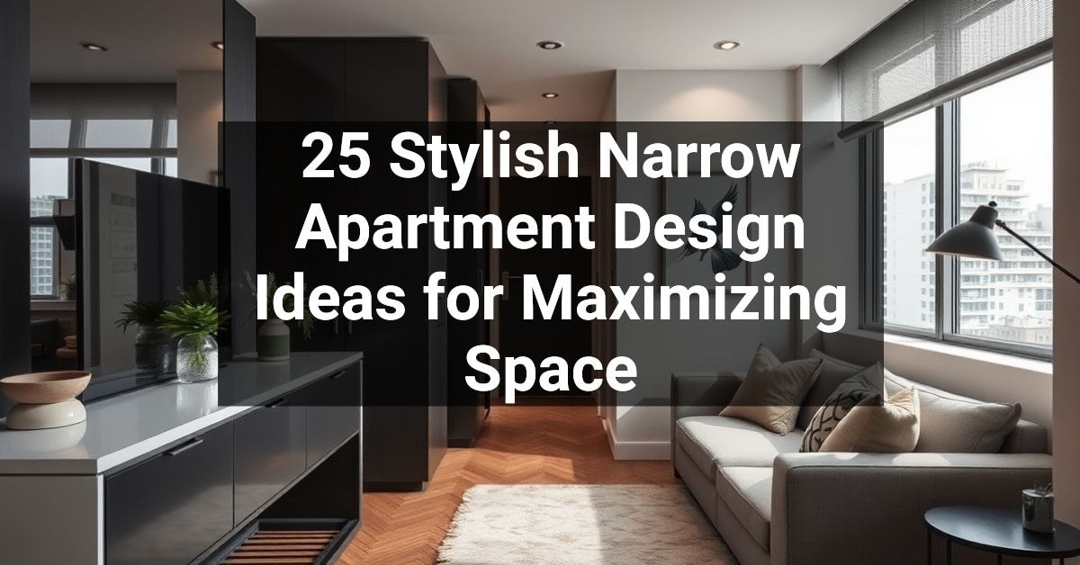 25+ Stylish Narrow Apartment Design Ideas for Maximizing Space ...