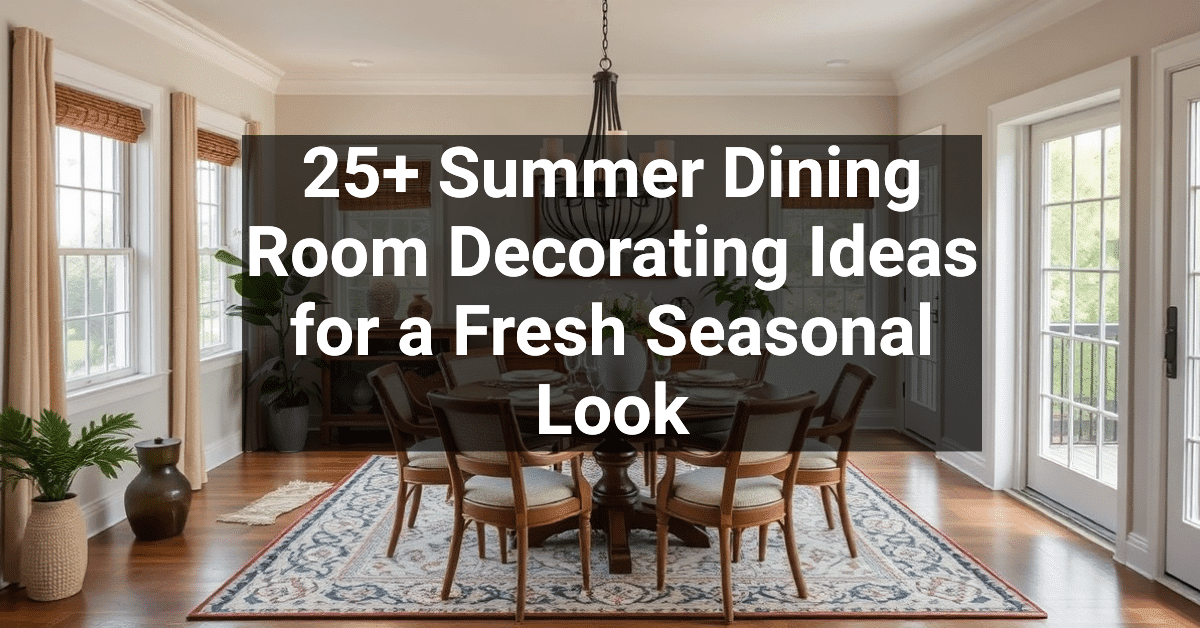 25+ Summer Dining Room Decorating Ideas for a Fresh Seasonal Look ...