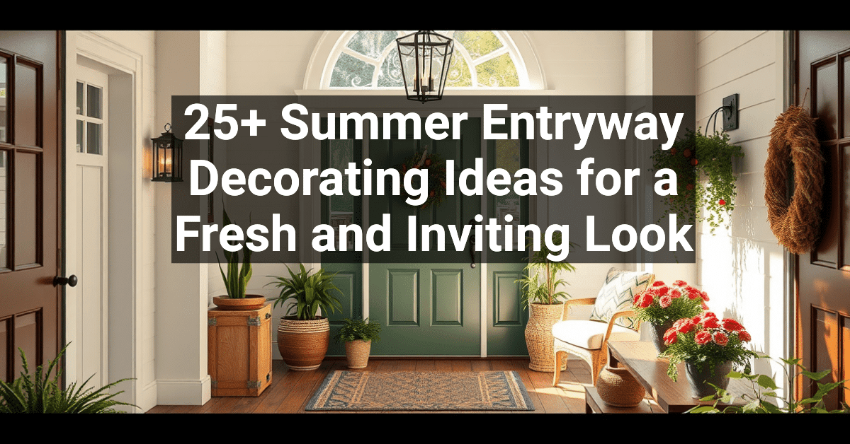 25+ Summer Entryway Decorating Ideas for a Fresh and Inviting Look ...