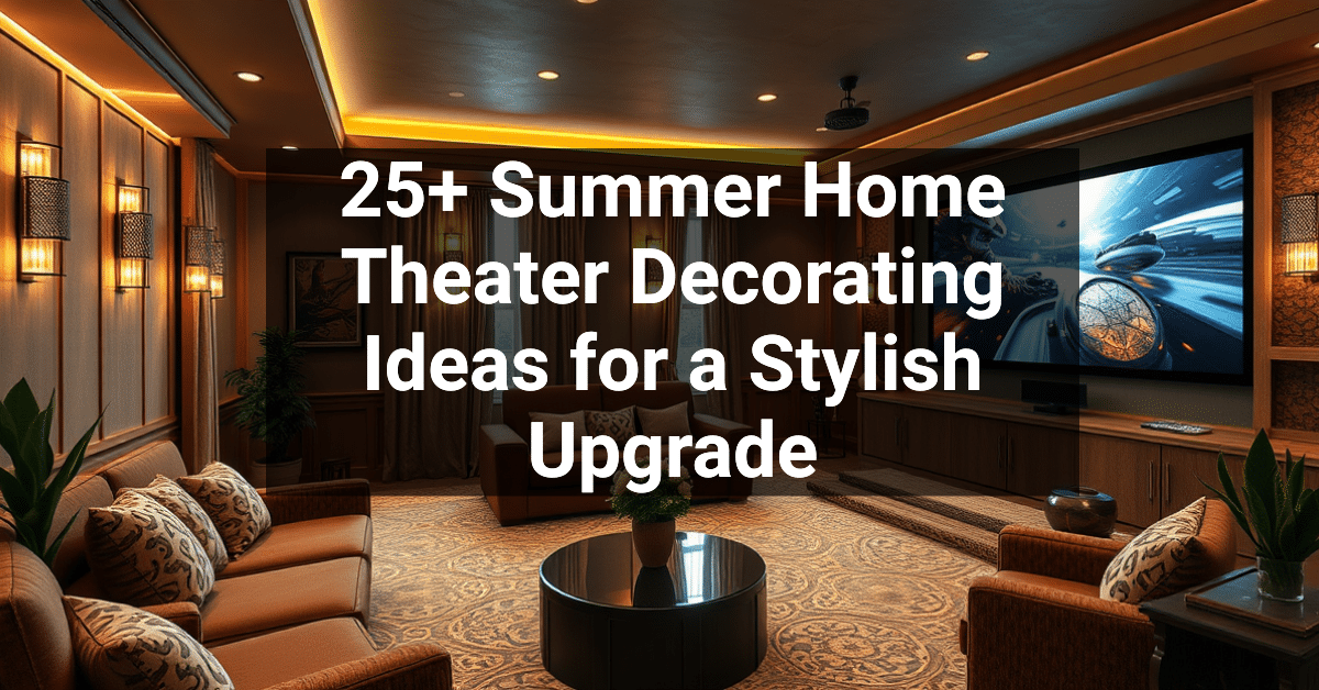 25+ Summer Home Theater Decorating Ideas for a Stylish Upgrade – Engineers and Architects of America