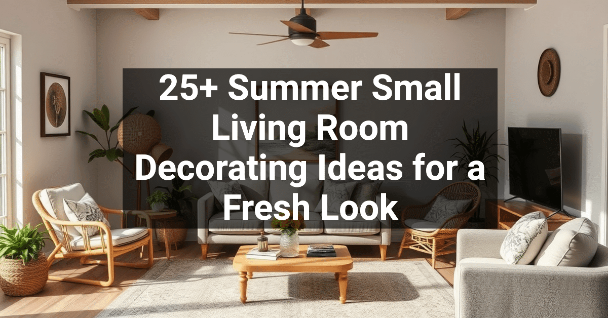 25+ Summer Small Living Room Decorating Ideas for a Fresh Look ...