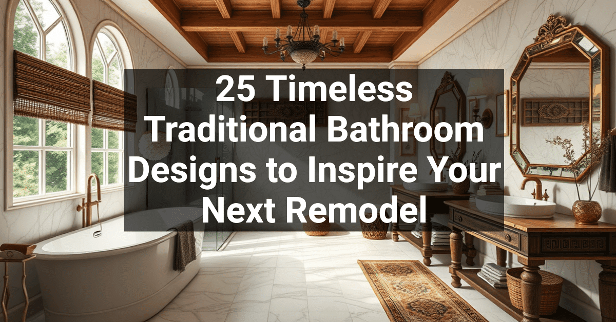25+ Timeless Traditional Bathroom Designs to Inspire Your Next Remodel ...