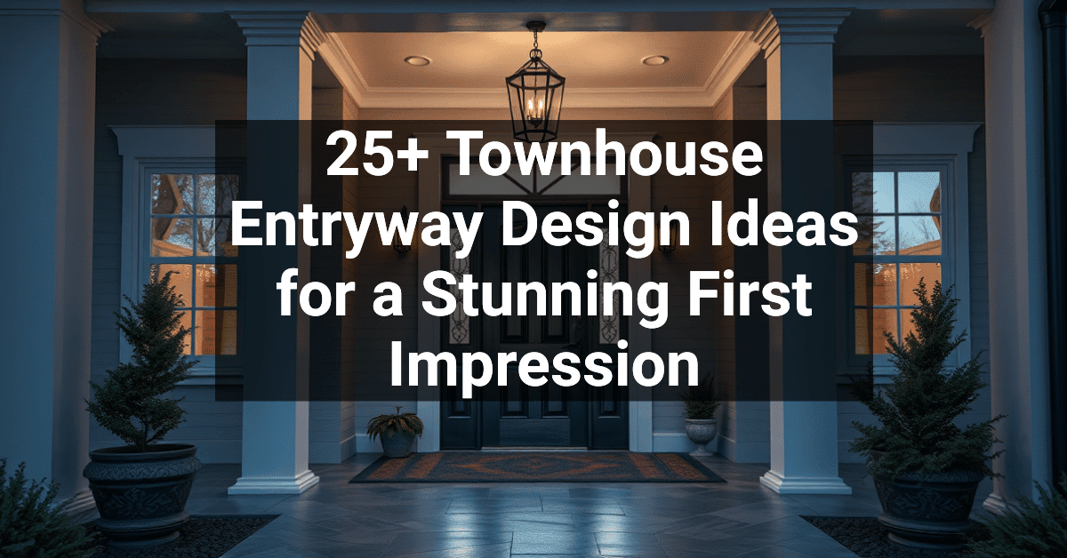 25+ Townhouse Entryway Design Ideas for a Stunning First Impression ...