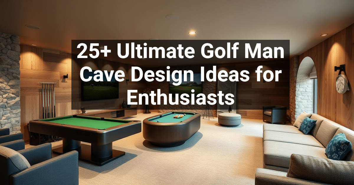 25+ Ultimate Golf Man Cave Design Ideas for Enthusiasts – Engineers and ...