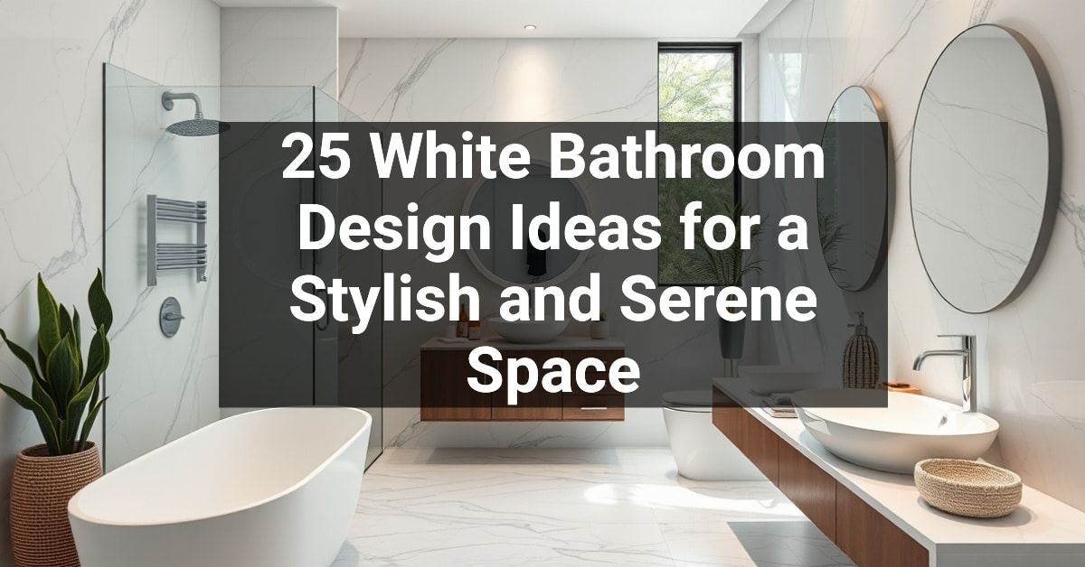 25+ White Bathroom Design Ideas for a Stylish and Serene Space ...