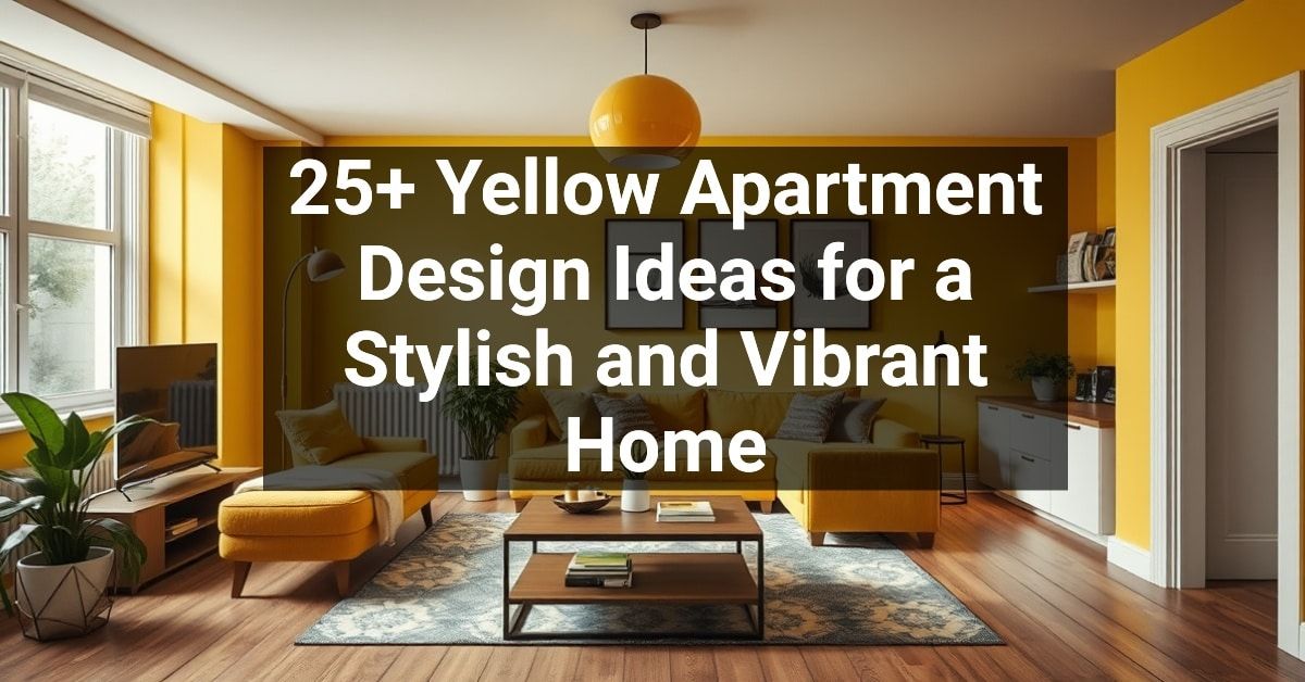 25+ Yellow Apartment Design Ideas for a Stylish and Vibrant Home ...