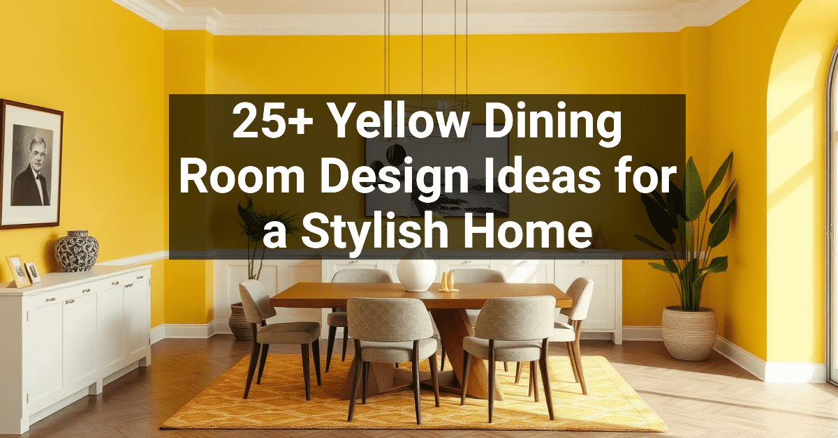 25+ Yellow Dining Room Design Ideas for a Stylish Home – Engineers and ...