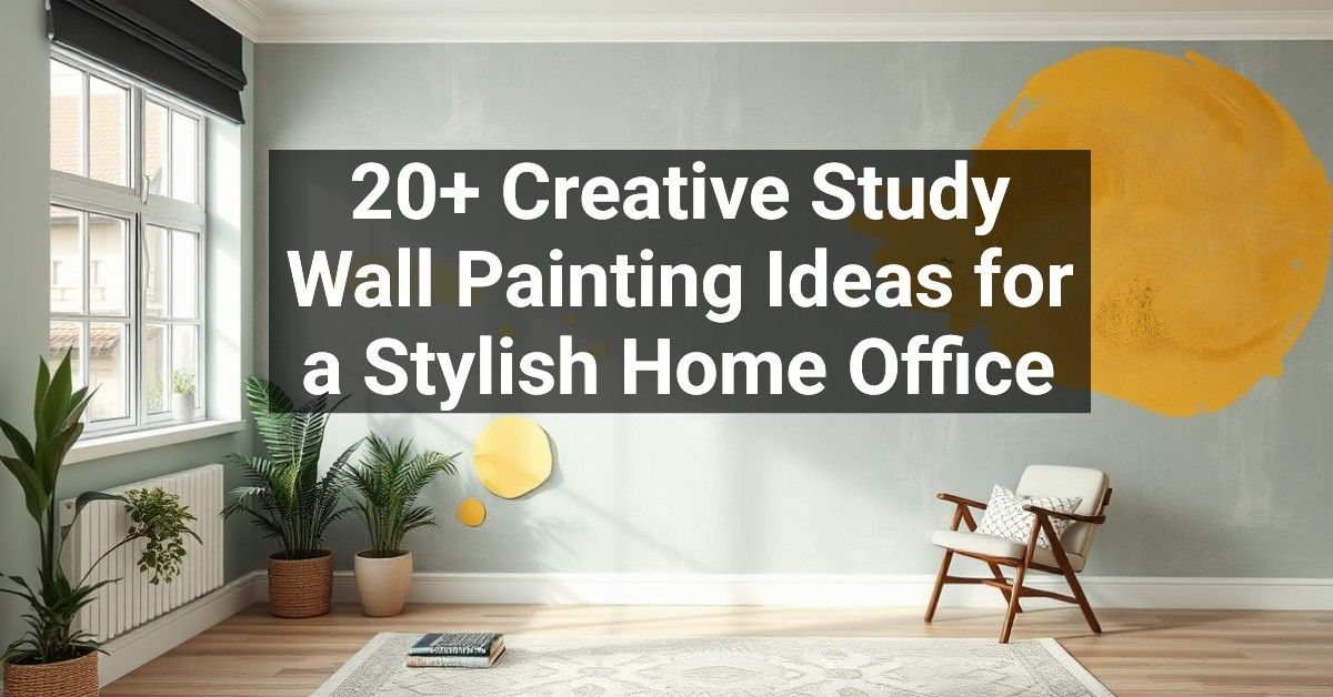 20+ Creative Study Wall Painting Ideas for a Stylish Home Office ...