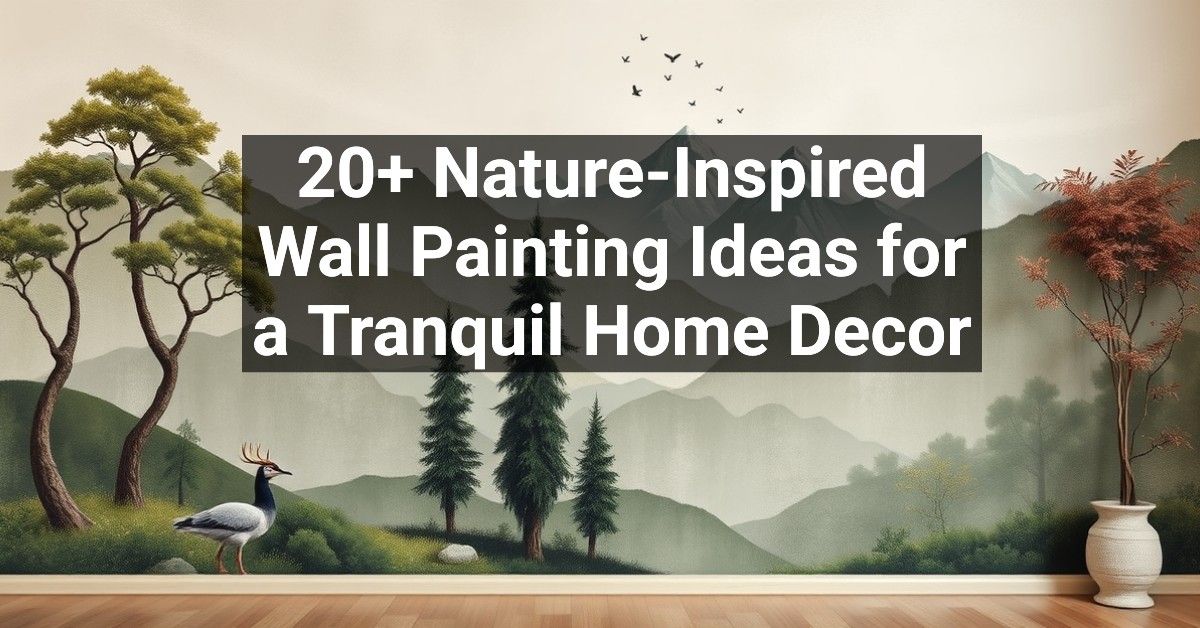 20+ Nature-Inspired Wall Painting Ideas for a Tranquil Home Decor ...