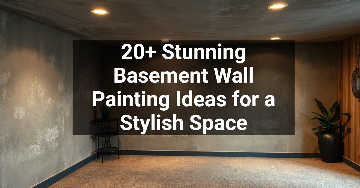 20+ Stunning Basement Wall Painting Ideas for a Stylish Space ...
