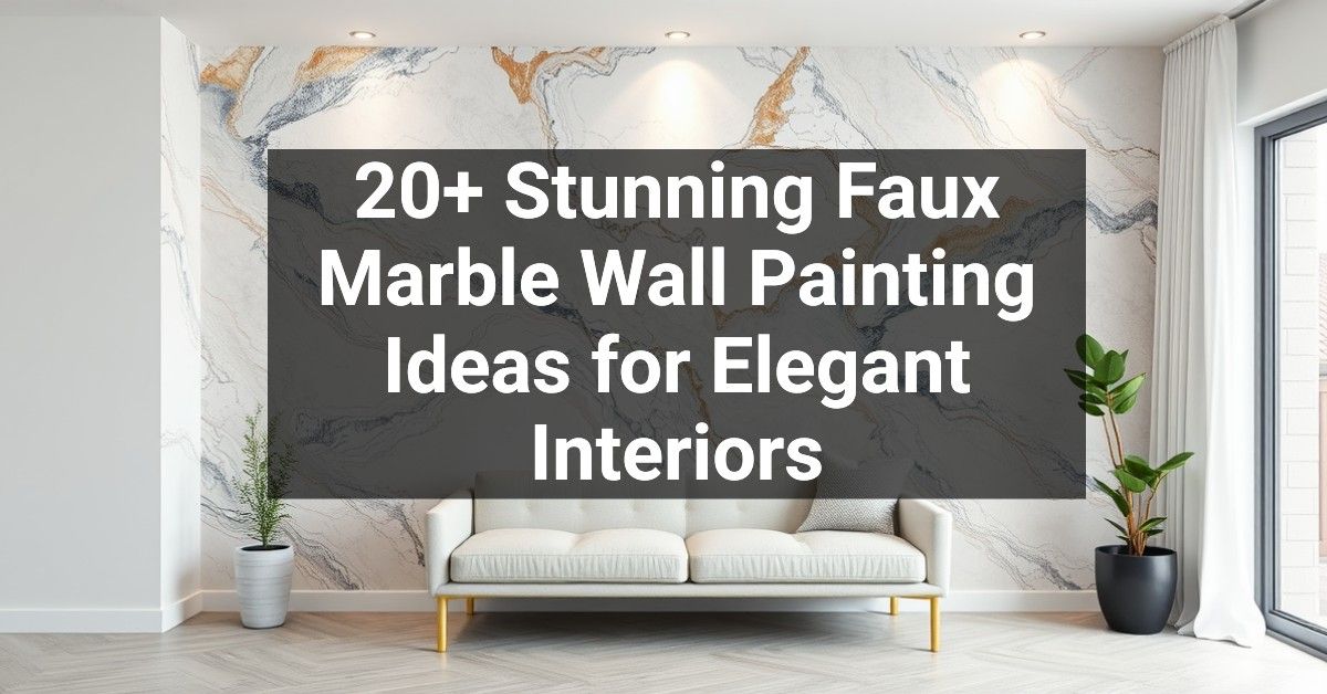 20+ Stunning Faux Marble Wall Painting Ideas for Elegant Interiors ...