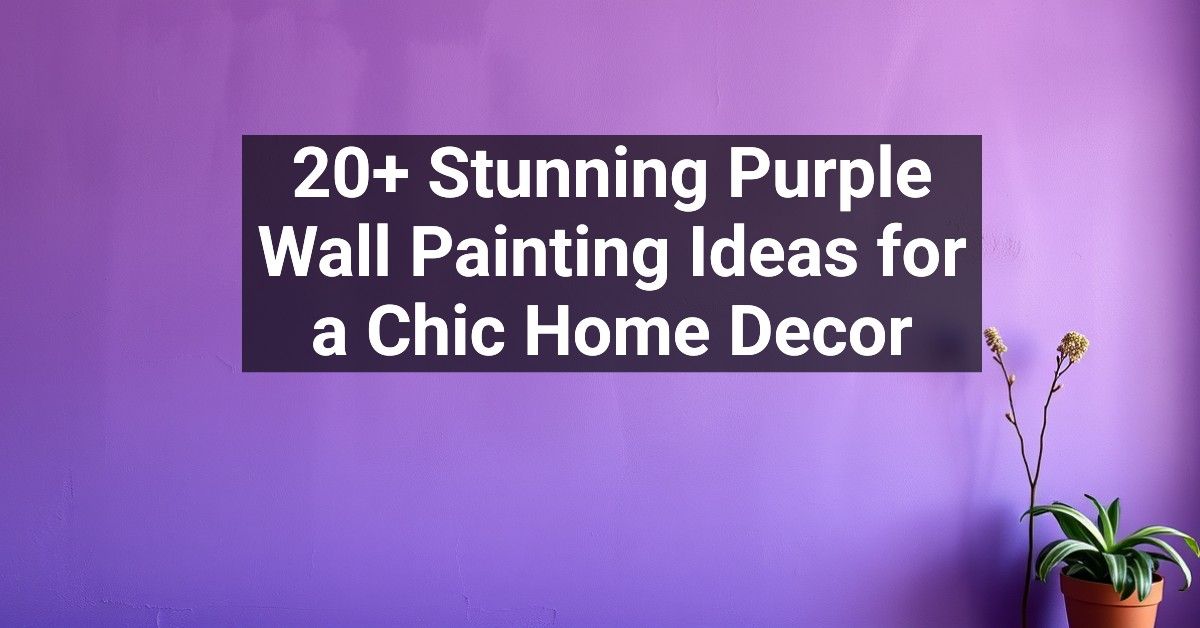 20+ Stunning Purple Wall Painting Ideas for a Chic Home Decor ...