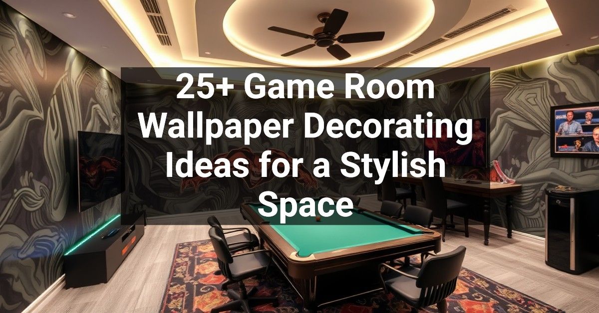 25+ Game Room Wallpaper Decorating Ideas for a Stylish Space ...