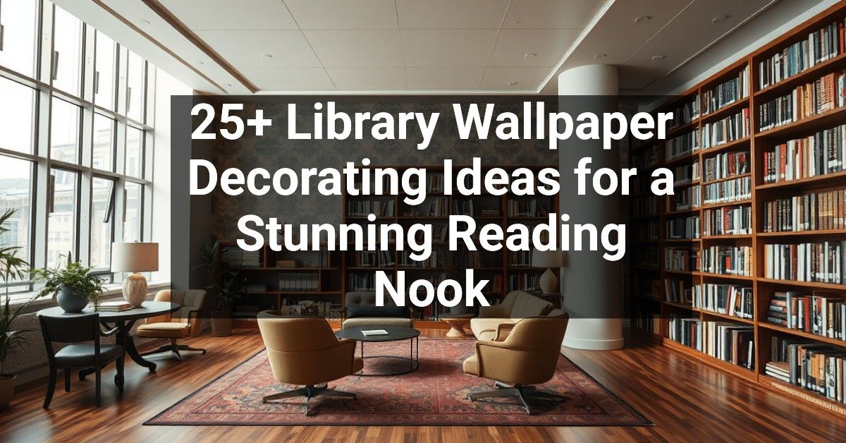 25+ Library Wallpaper Decorating Ideas for a Stunning Reading Nook ...