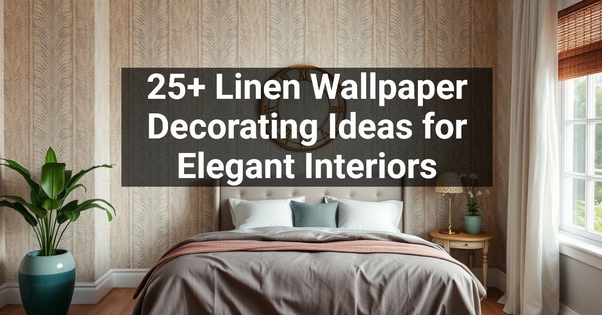 25+ Linen Wallpaper Decorating Ideas for Elegant Interiors – Engineers ...