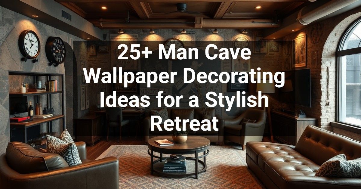 25+ Man Cave Wallpaper Decorating Ideas for a Stylish Retreat ...